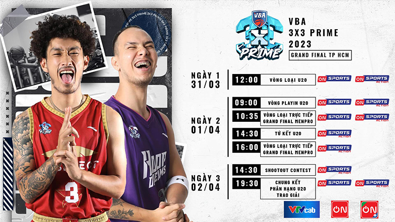 Chặng cuối bóng rổ VBA 3x3 Prime nhiều bất ngờ, trực tiếp trên VTVcab