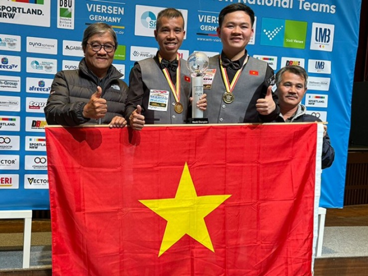 Bi-a VN vô địch giải đồng đội thế giới, viết trang sử mới sau chung kết ...